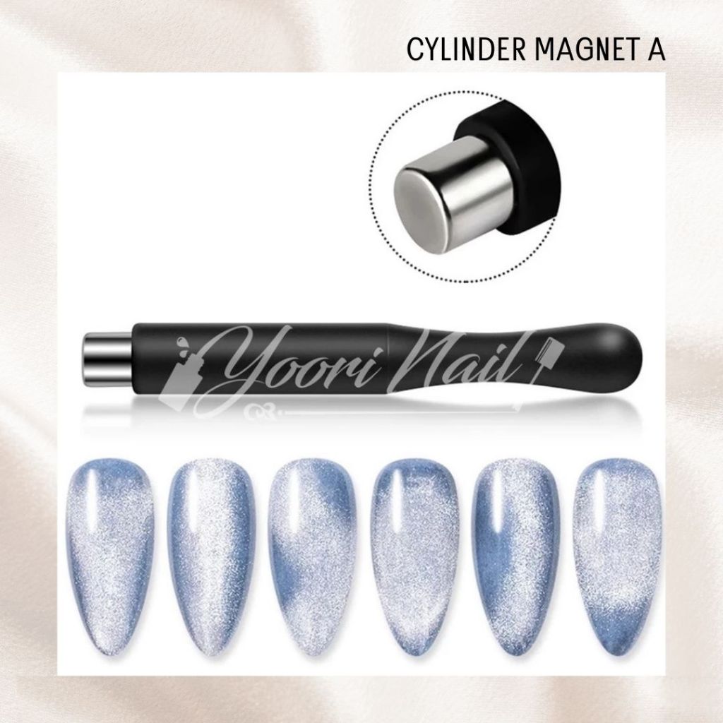 Jual Cylinder magnetic stick magnet cat eye double headed magnet ...