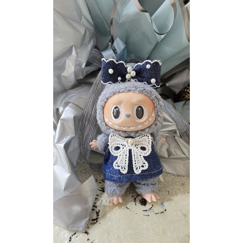 Jual labubu denim ribbon dress | Shopee Indonesia