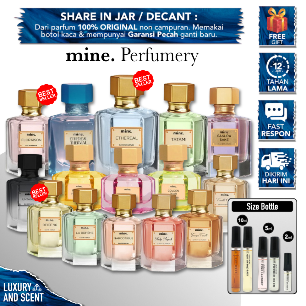 Jual MINE PERFUMERY DECANT (SHARE IN JAR) Mine Dot ETHEREAL THERMAL ...
