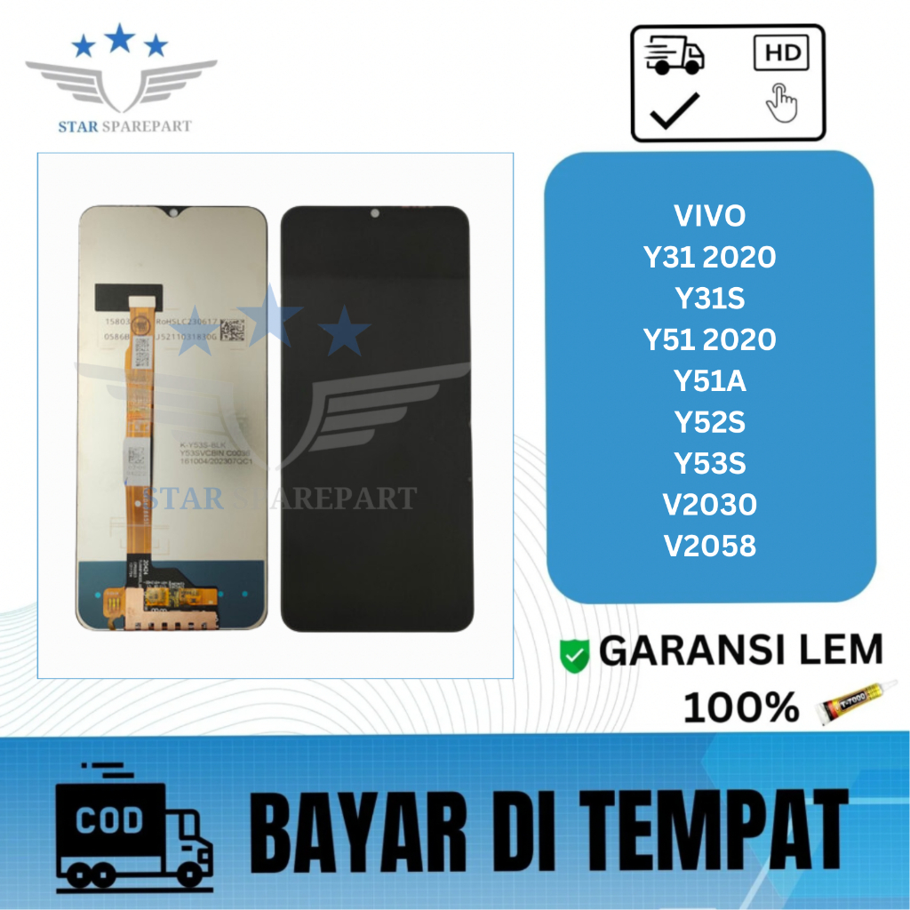 Jual LCD TOUCHSCREEN VIVO Y51 2020 / Y31 / Y53S / Y76 5G / Y76S 5G ...