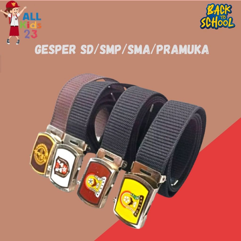 Jual Ikat Pinggang / Sabuk /Gesper Sekolah SD SMP SMA Pramuka Polyester ...