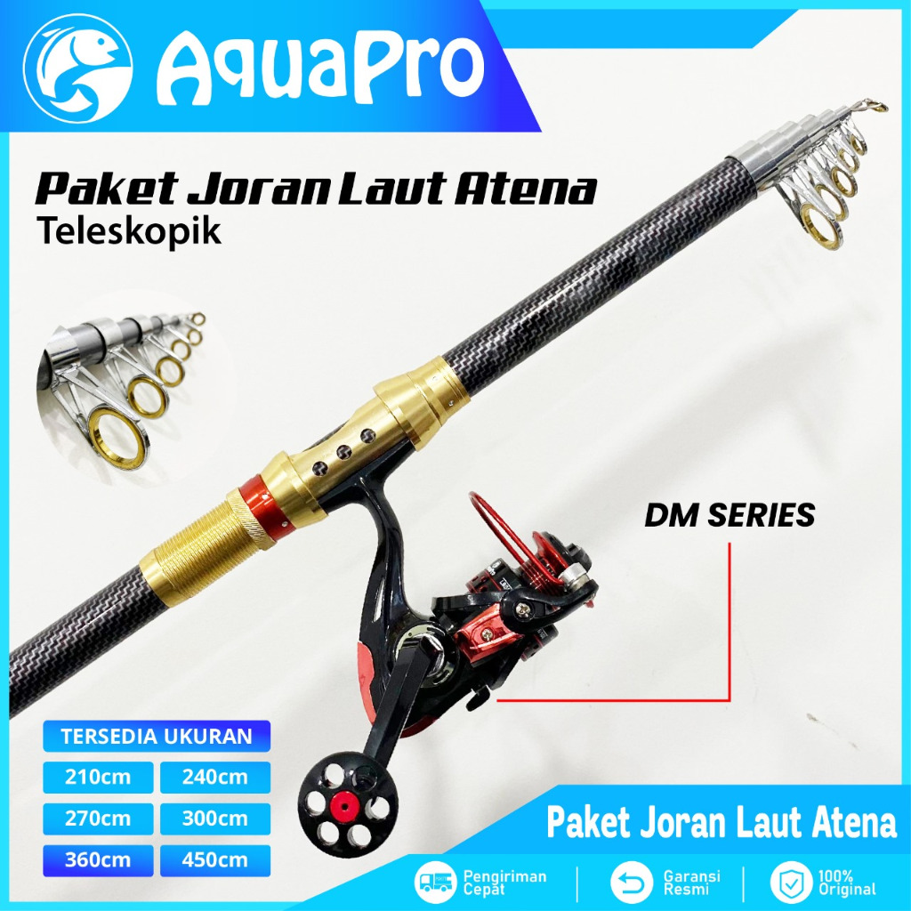 Jual 1 Set Paket Joran Pancing Laut Antena Portable High Carbon Joran ...