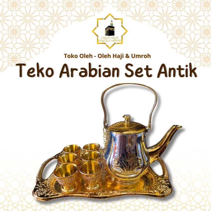 Jual TEKO ARABIAN SET ANTIK TEKO ARABIAN STAINLESS GELAS ANTIK NAMPAN ...