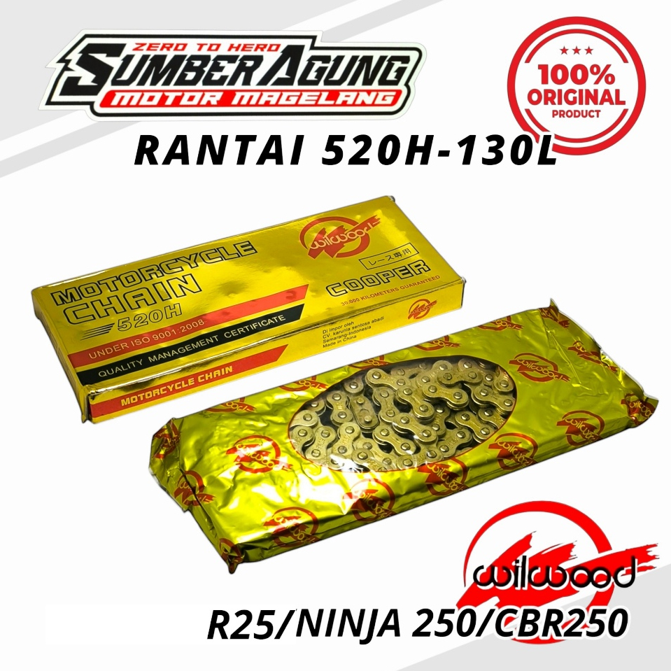Jual Rantai Motor Gold 520H-130L Ninja 250 R25 Tiger Ninja 150RR ...