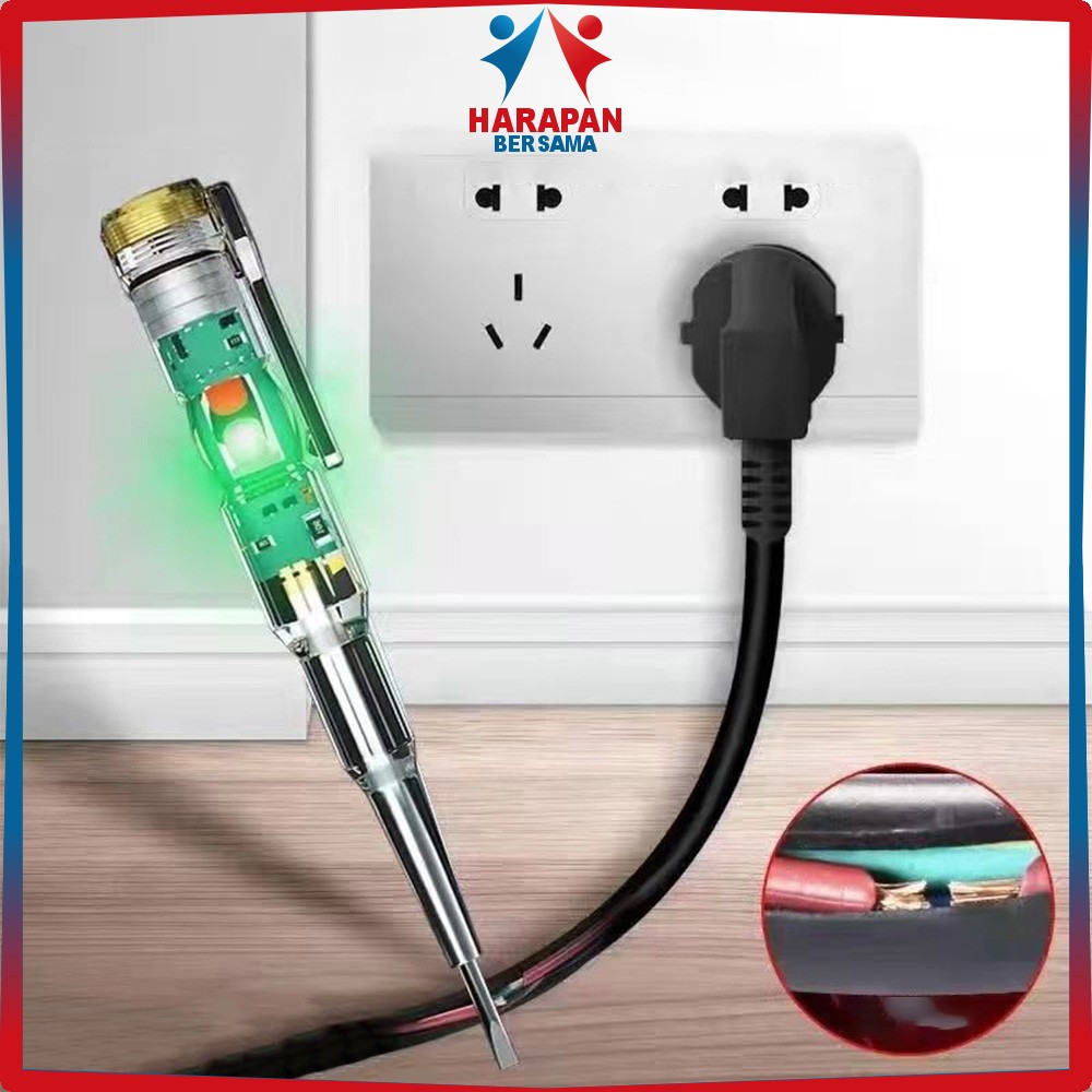 Jual Tes Pen Dual LED Obeng Tester Listrik With Indicator / Tespen ...