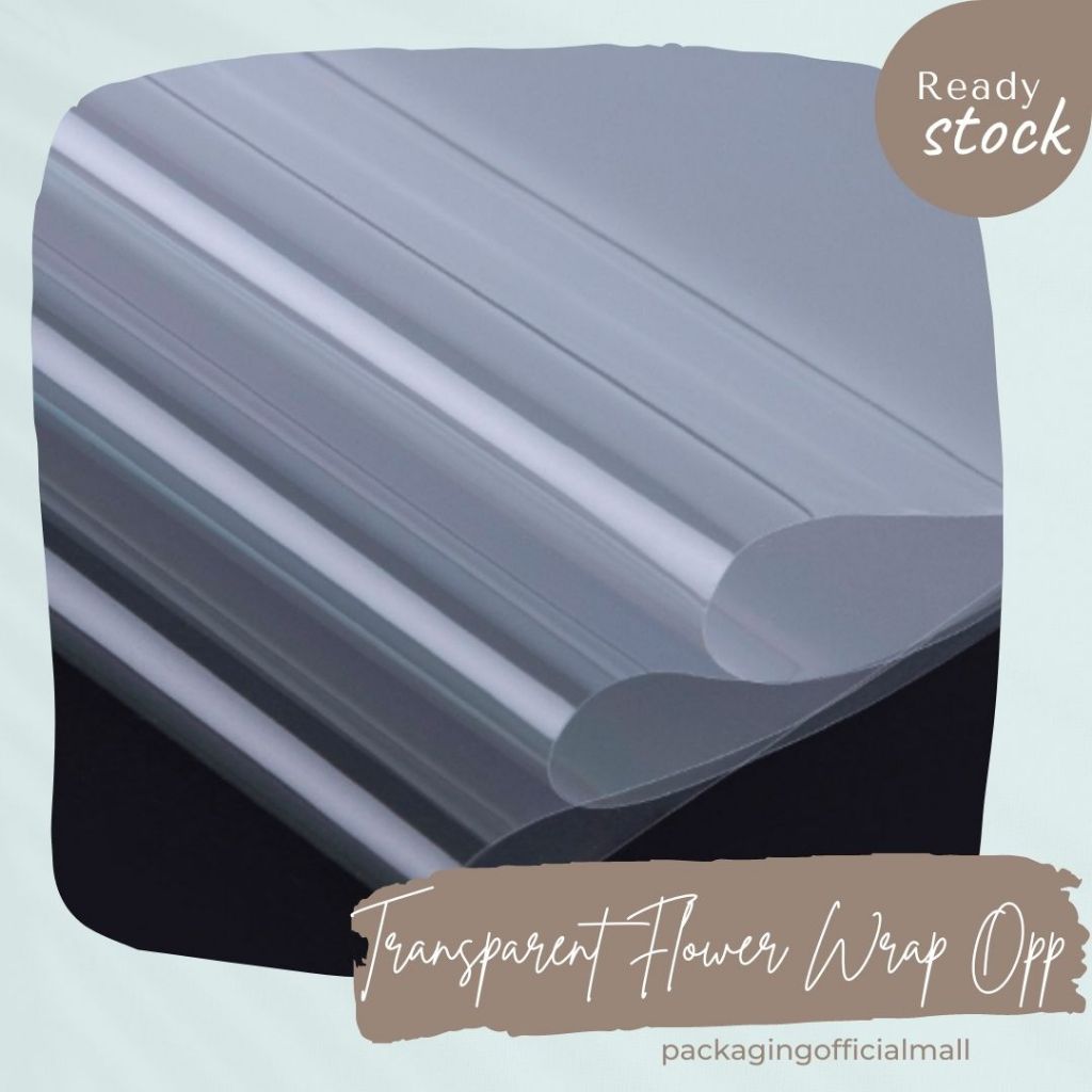 Jual TRANSPARENT FLOWER WRAP OPP / CELLOPHANE / FLORIST PAPER / KERTAS ...