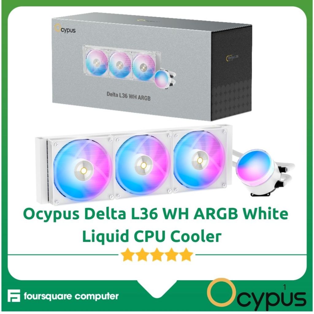 Jual OCYPUS DELTA L36 White ARGB AIO Water Cooling Liquid CPU Cooler Putih | Shopee Indonesia