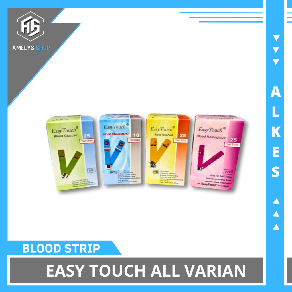 Jual Easy Touch - Blood Test Strips - Cholesterol, Hemoglobin, Glucose ...