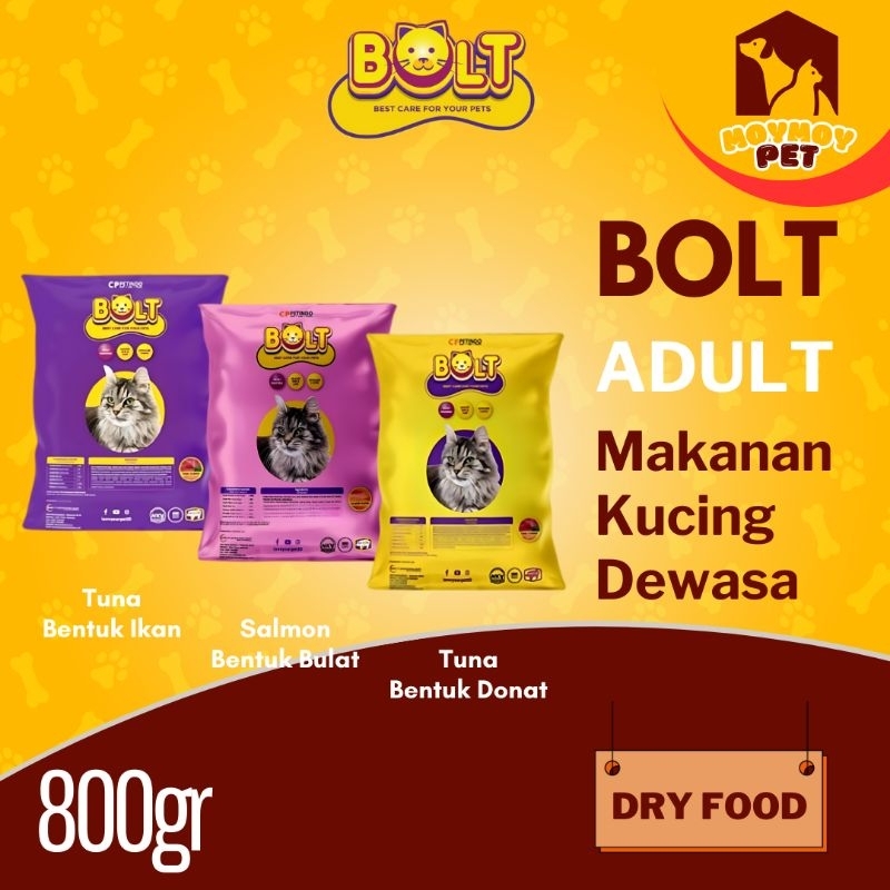 Jual Bolt Cat Food Adult 800gr Bolt Makanan Kucing Dewasa 800gr ...