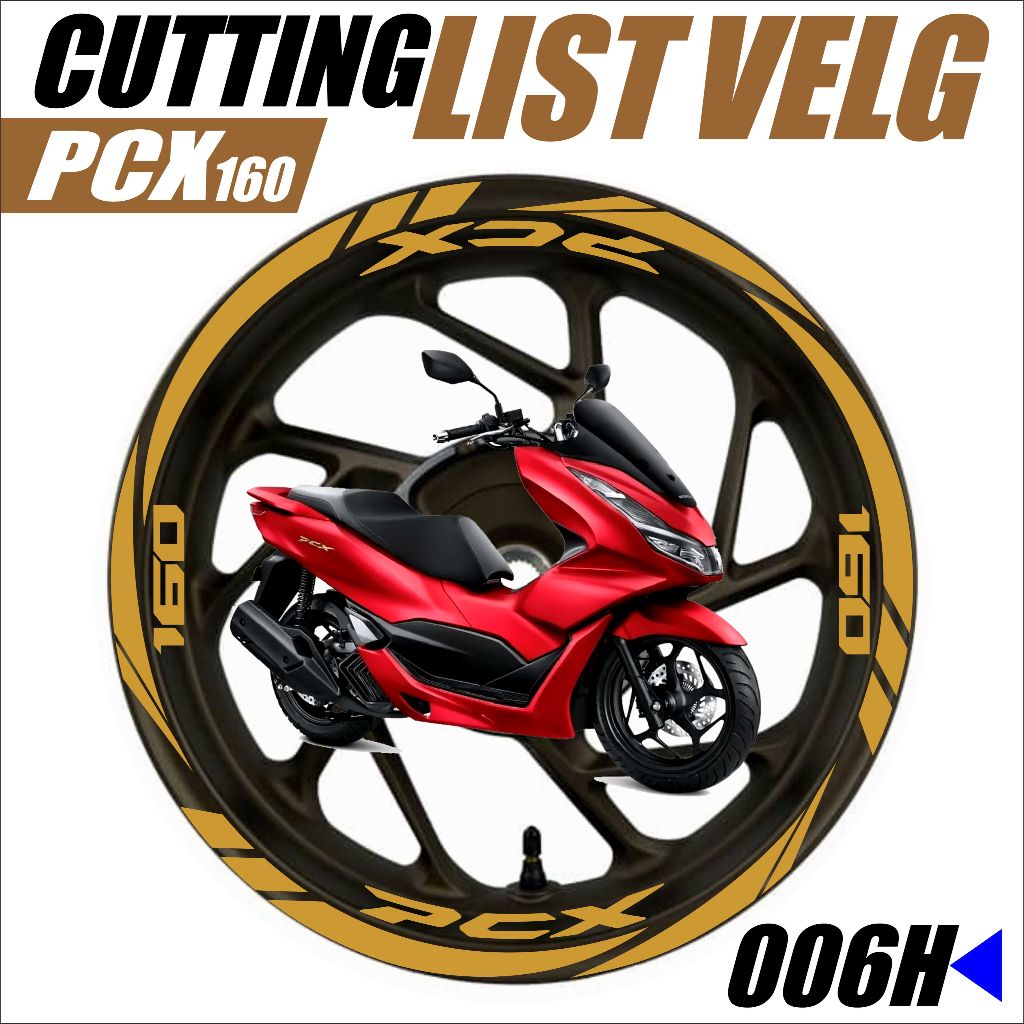 Jual Sticker cutting lis pelk pcx 160 lis velg HONDA PCX 160 Variasi ...
