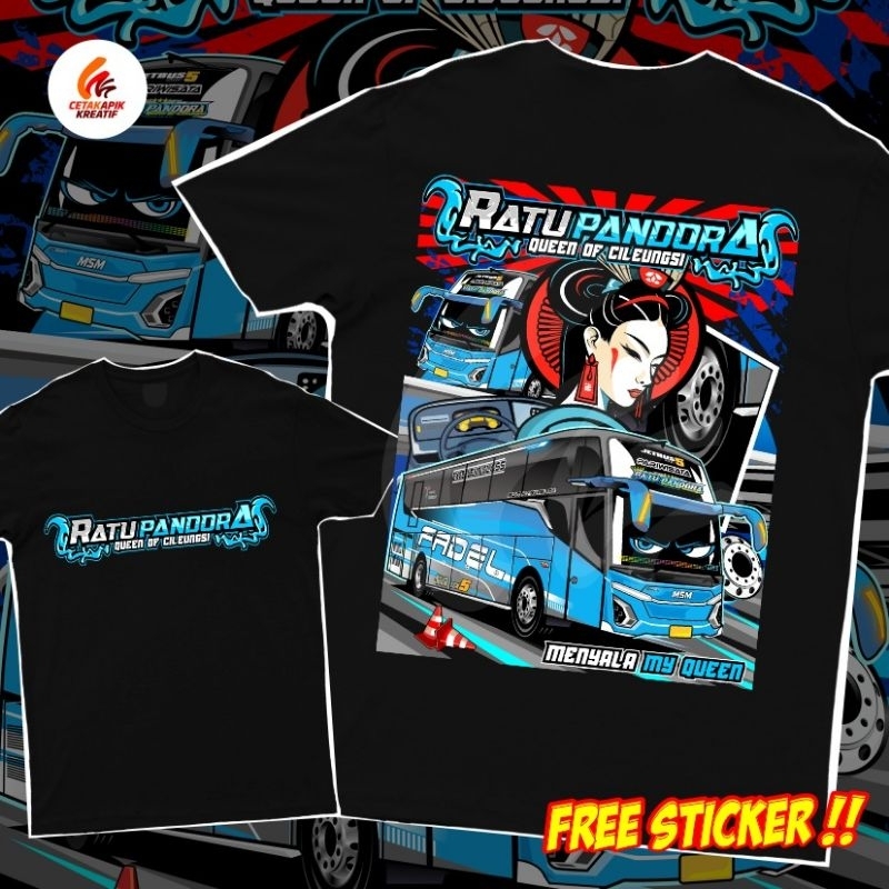 Jual (free sticker + ganci)KAOS BUS MANIA RATU PANDORA STROBO MATA ...