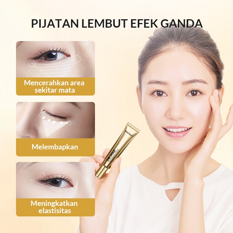 Jual BIOAQUA 24K Gold Purifying Eye Cream Eye Serum Moisturizing Serum ...