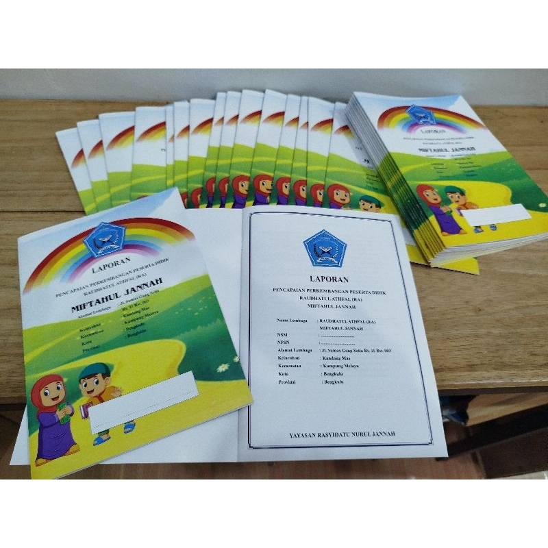 Jual Buku Raport ukuran A4 KURIKULUM KTSP untuk RA / TK / Paud minim ...