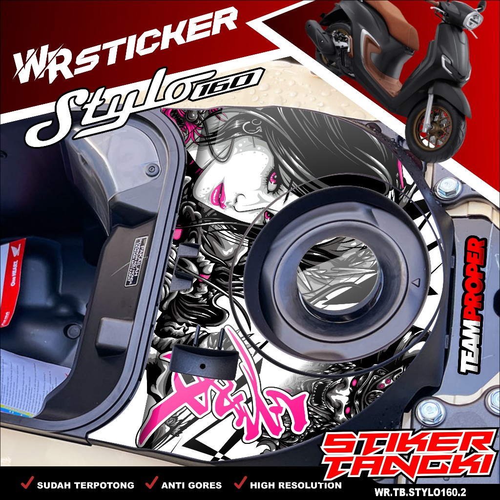 Jual Stiker Tangki Bensin Stylo 160 Sticker Tengki Motor Stylo New Anti ...