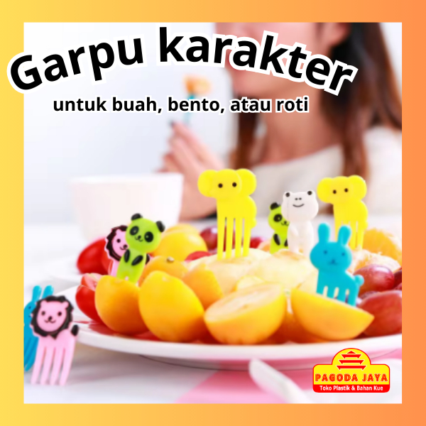 Jual Garpu / tusuk bento / tusuk buah karakter | Shopee Indonesia