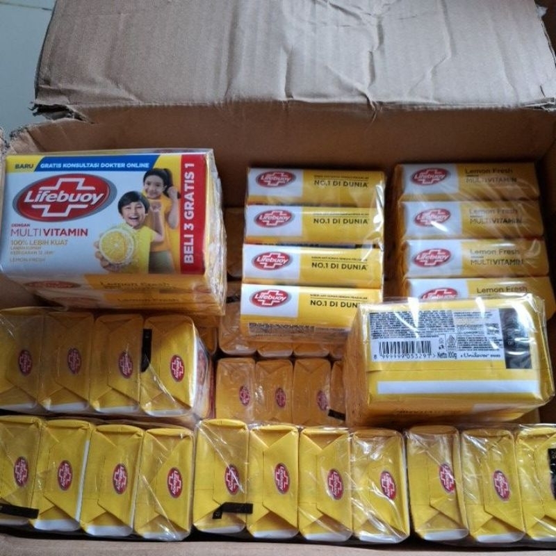 Jual lifebuoy sabun batang 1 pack isi 4 pcs ( 4 x 100 gr ) | Shopee ...