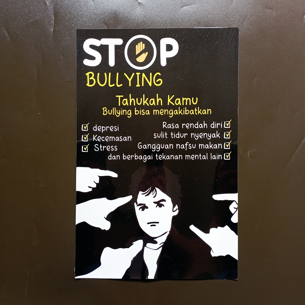 Jual Stiker STOP Bullying | Taukah Kamu Akibat dari Bullying | Sticker ...