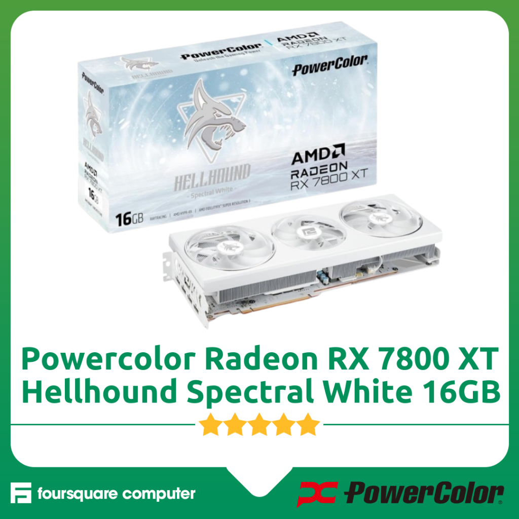 Jual VGA Powercolor Radeon RX 7800 XT Hellhound Spectral White 16GB ...