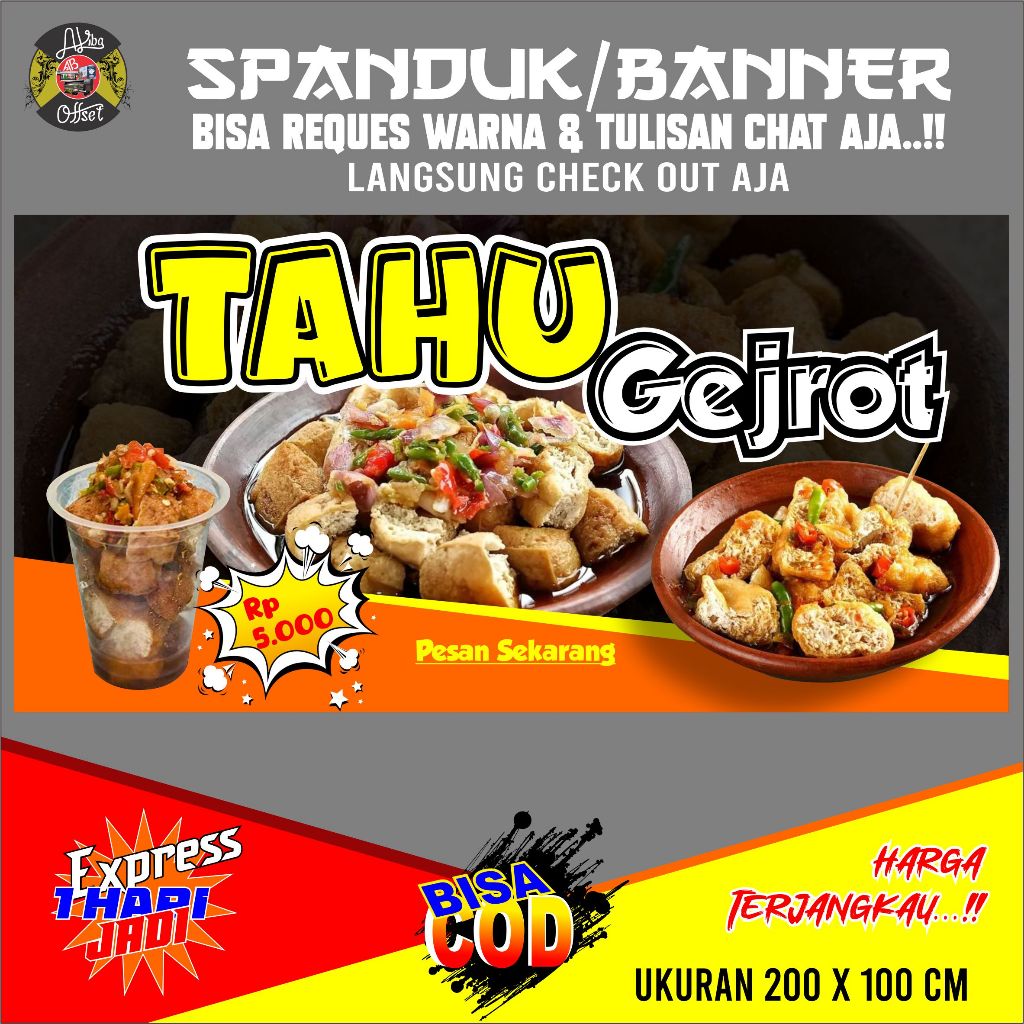 Jual SPANDUK TAHU GEJROT CUSTOM | Shopee Indonesia