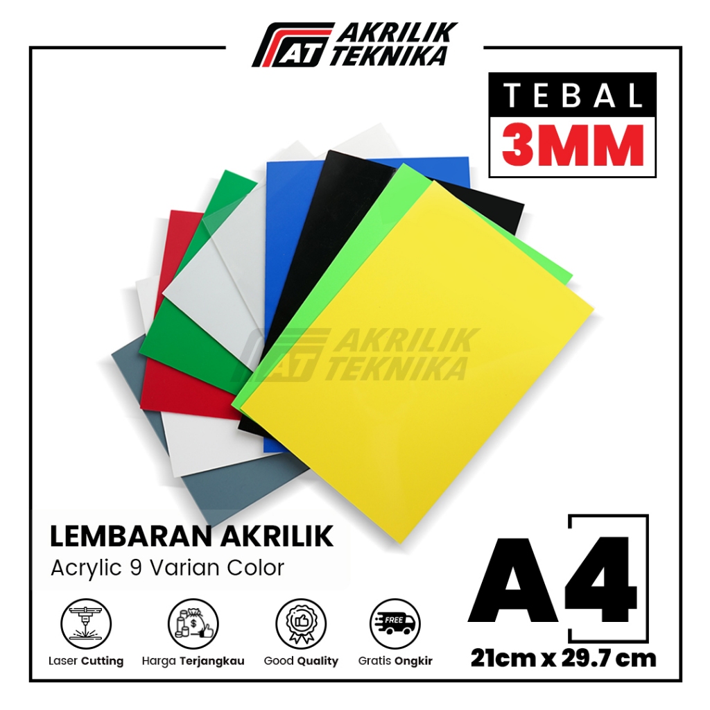 Jual Lembaran Akrilik A4 3mm / Acrylic Sheet Clear / Akrilik Warna | Shopee Indonesia