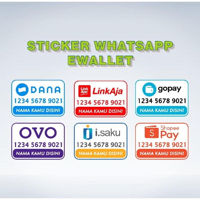 Jual Jasa Sticker Whatsapp | Custom Sticker Rekening Bank/Ewallet ...