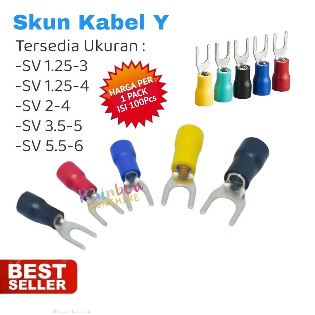 Jual Skun Kabel Y SV 1.25-4 1 PACK ISI 100 PCS | Shopee Indonesia