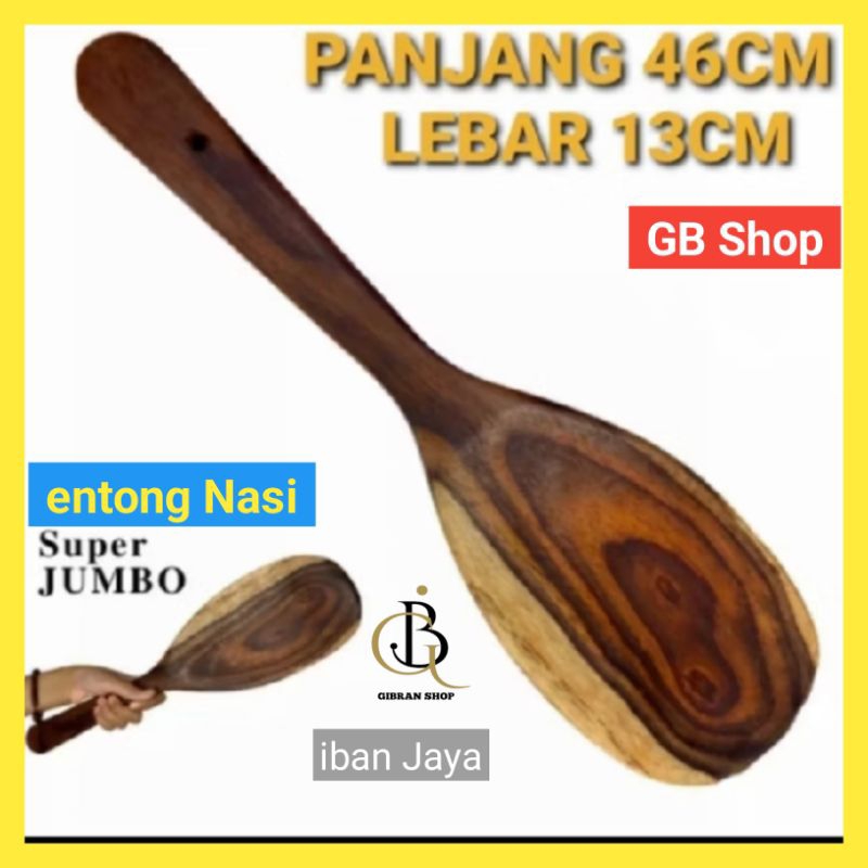 Jual entong nasi kayu, centong kayu super jumbo murah entong kayu jati ...