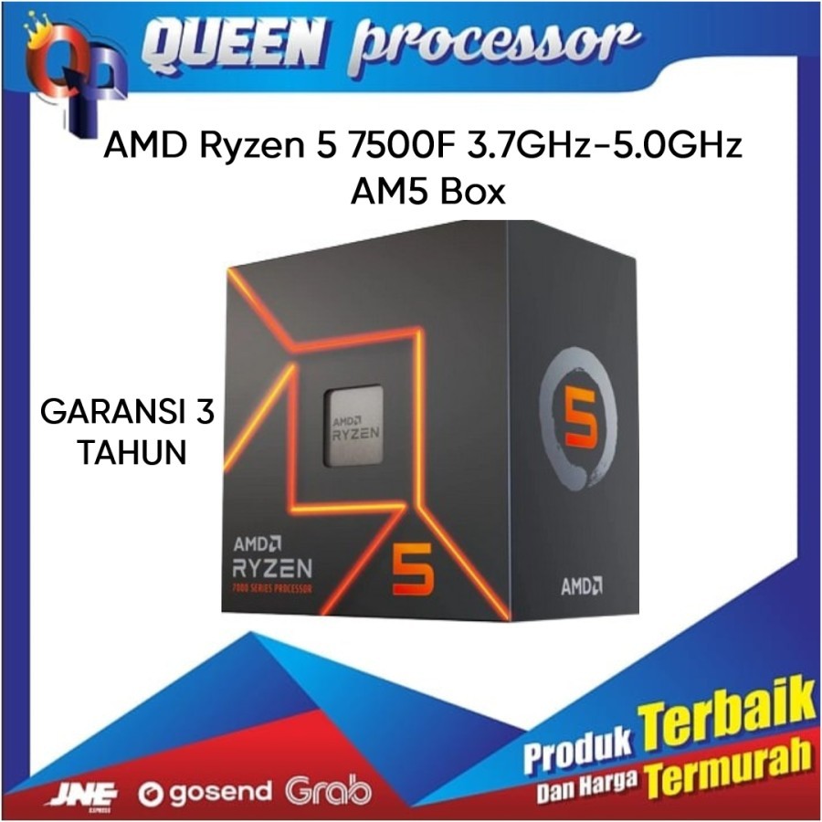 Jual PROCESSOR AMD RYZEN 5 7500F 3.7GHZ BOX Socket AM5 | Shopee Indonesia