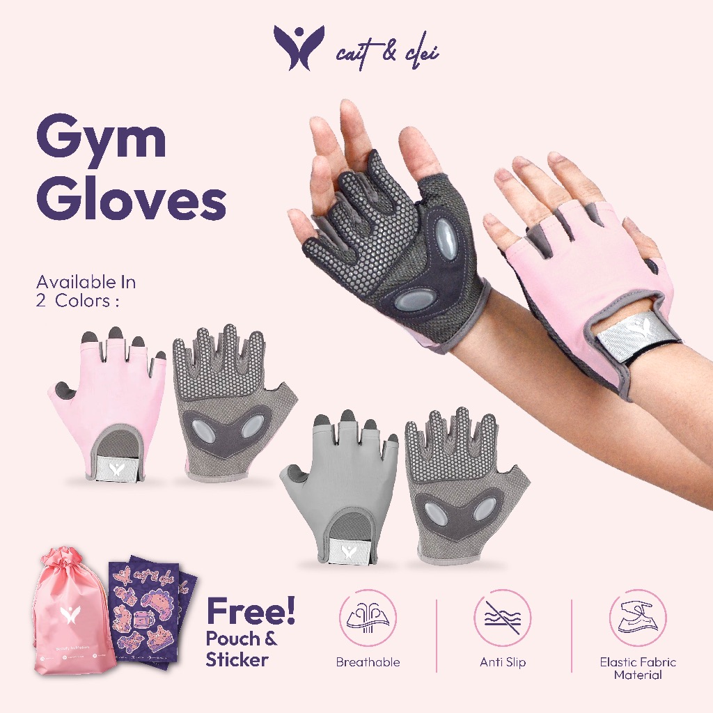 Jual CAIT & CLEI Gym Glove - Sarung Tangan gym Gloves Anti Slip Wanita - Olahraga & Fitness ...
