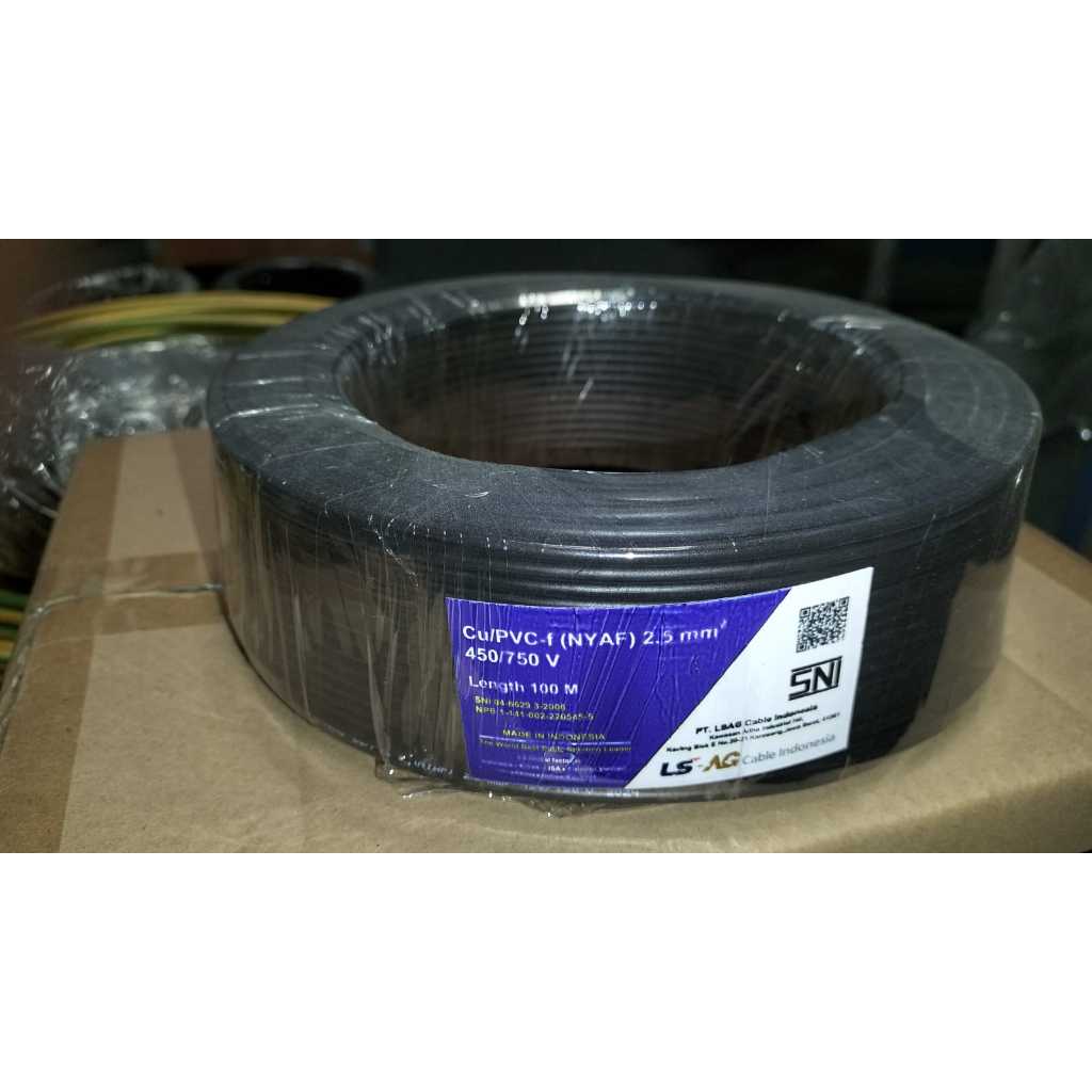 Jual Kabel NYAF 1 x 2,5 mm2 - Kabel serabut tembaga murni 100 meter LS Cable / FCI | Shopee ...