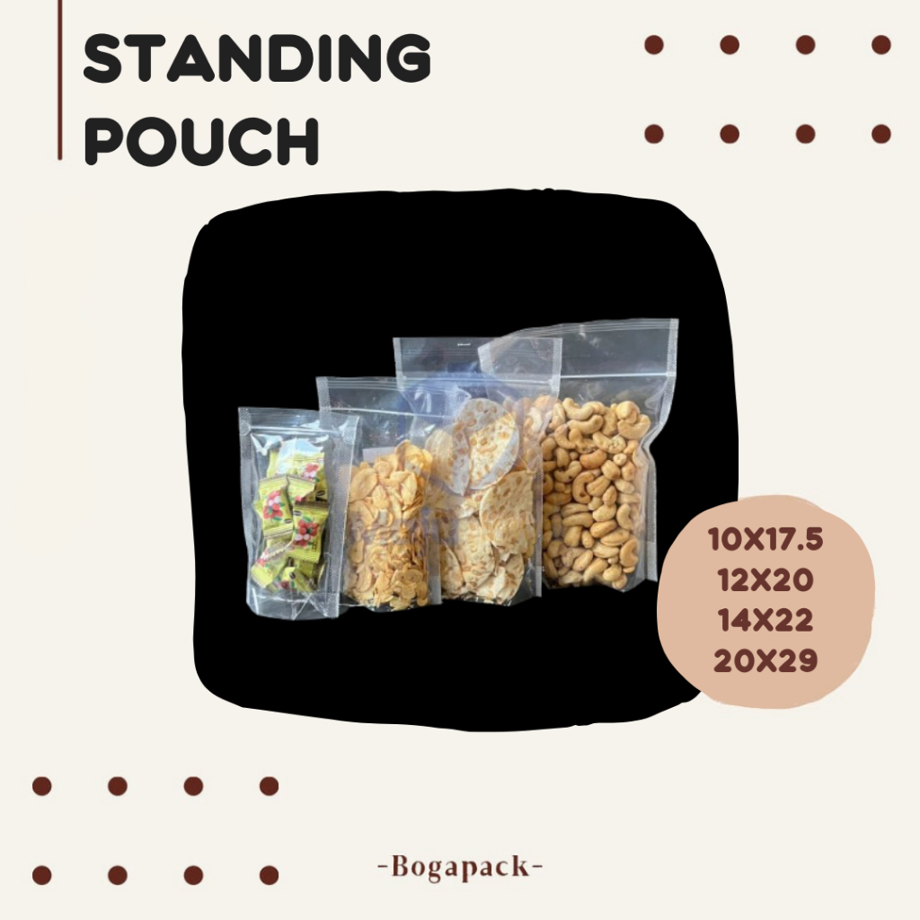 Jual Standing Pouch Bening Zipper 10x17cm / Standing Pouch Plastik ...