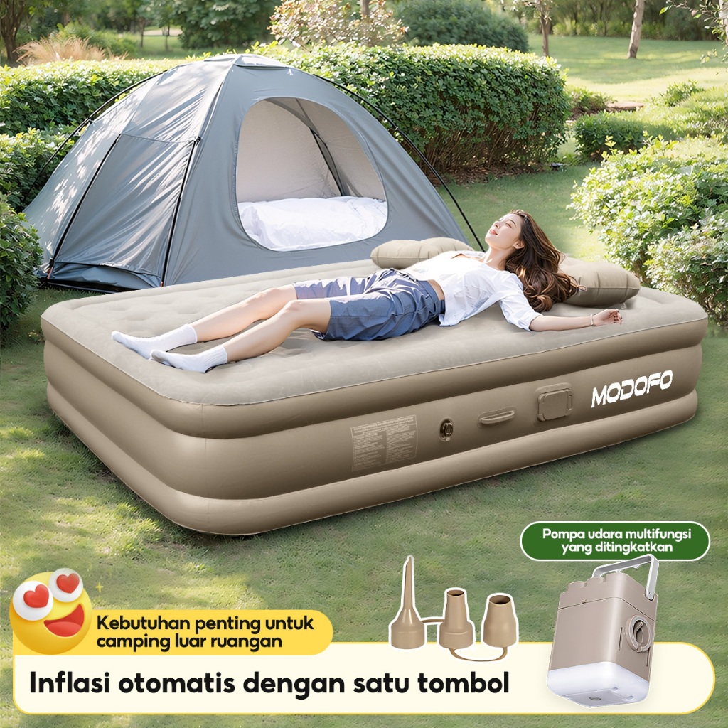 Jual [COD] MODOFO Outdoor Matras Kasur Pompa Matras Tidur Kasur Angin ...