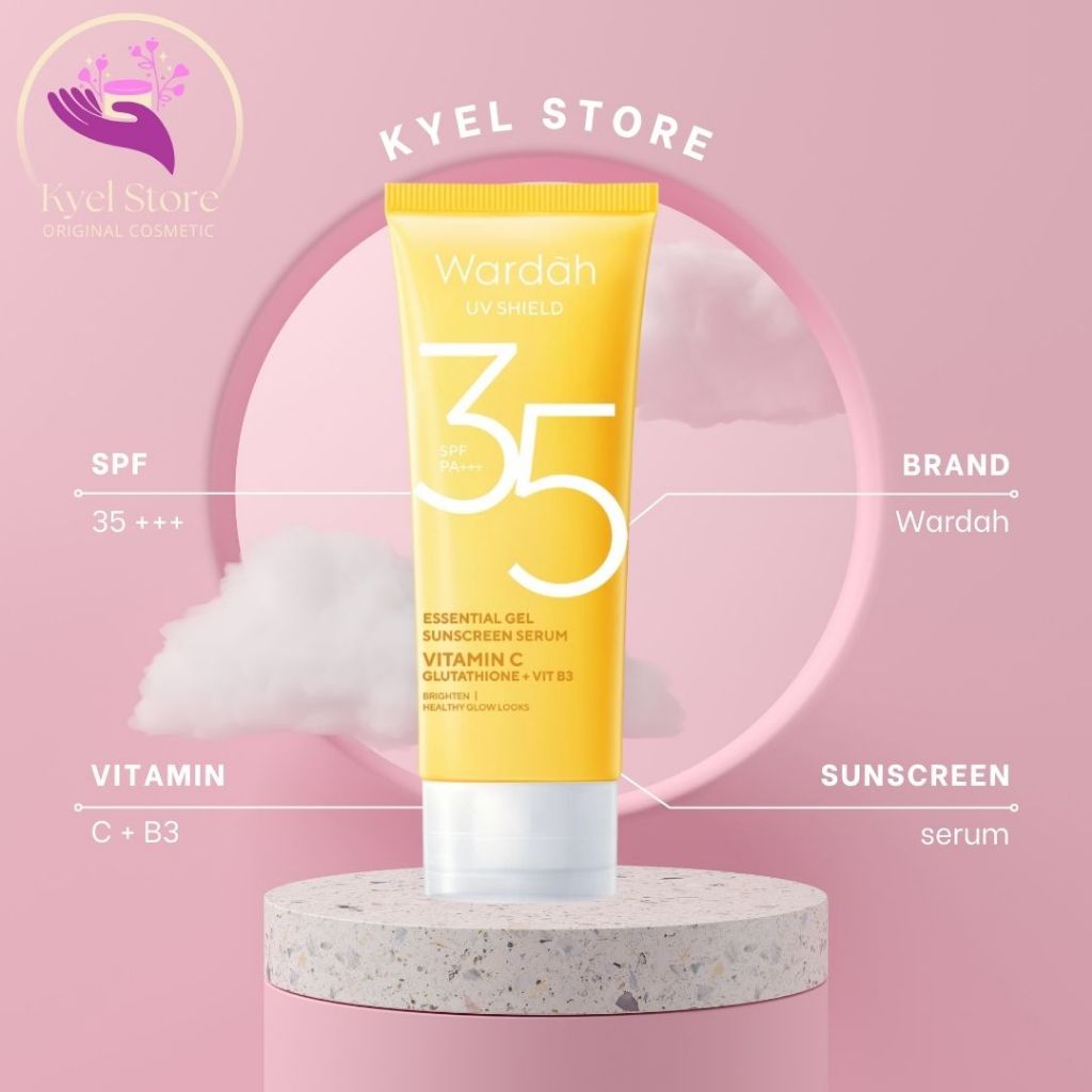 Jual Wardah SPF 35 UV Shield Essential Gel Sunscreen BPOM Halal SPF 35 ...