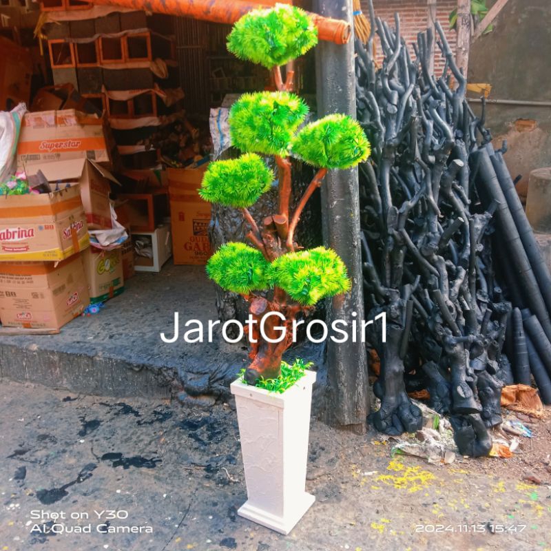 Jual POHON BONSAI PLASTIK TINGGI 140CM // POHON PINUS // POHON BONSAI ...