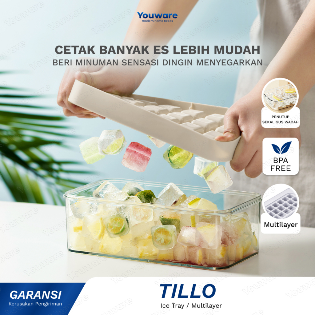 Jual Youware - Tillo Ice Tray / Wadah / Cetakan Es Batu Silikon BPA ...