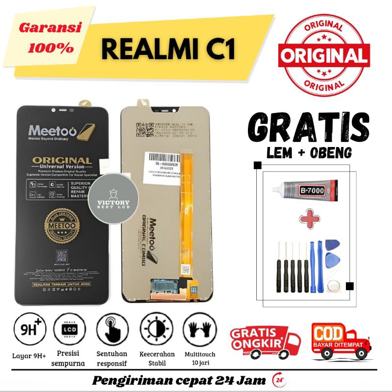 Jual Lcd REALMI C1 GRATIS lem + Obeng Touchscreen Original MEETO ...