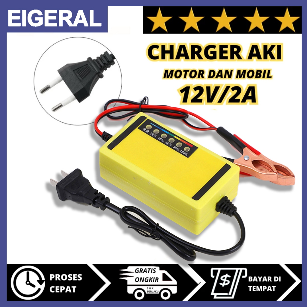 Jual Charger Aki Portable 12V8-12AH Charger Aki Alat Cas Aki Motor & Mobil Alat Pengisian Daya ...