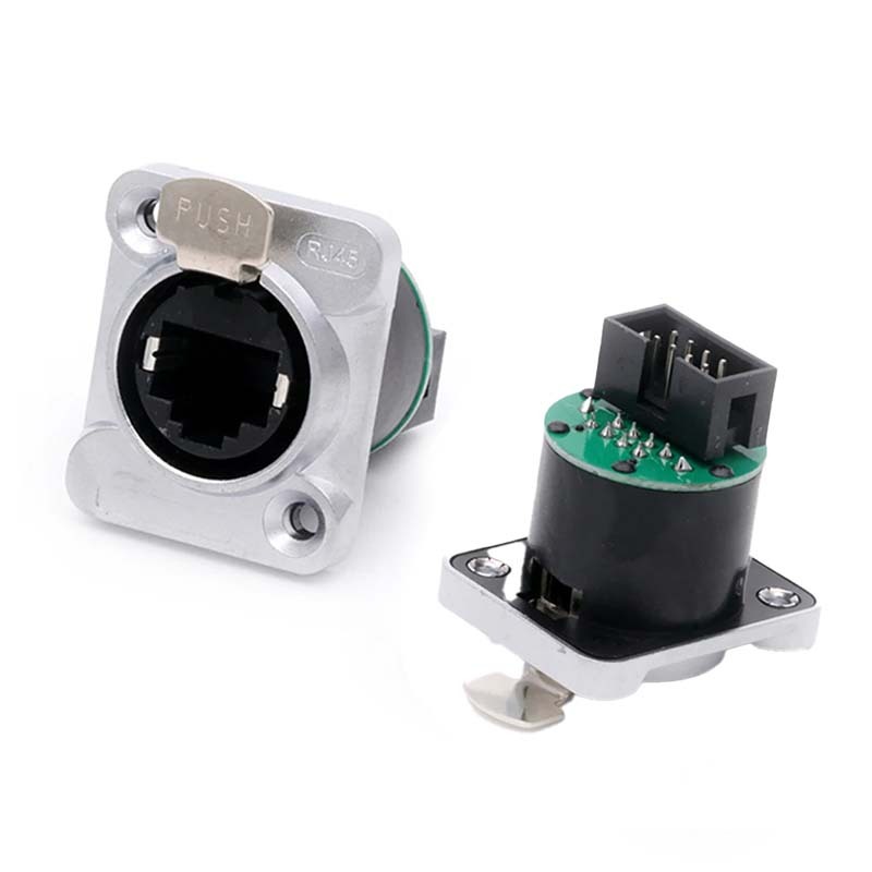Jual EtherCON PCB Panel RJ45 Konektor EtherCON Chasis Sambungan RJ45 ...