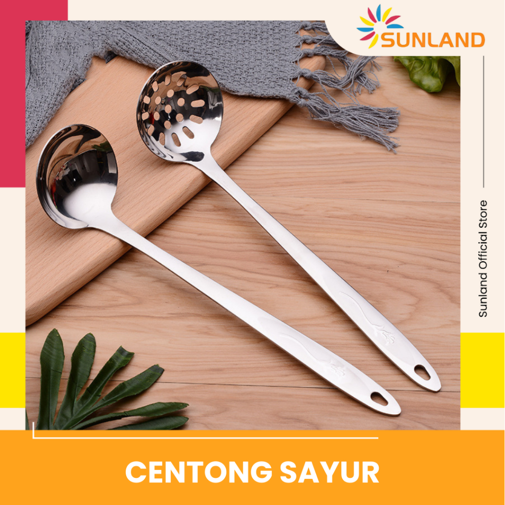 Jual SUNLAND Centong Sendok Besar Gagang Panjang Kuah Nasi Bubur Sayur ...