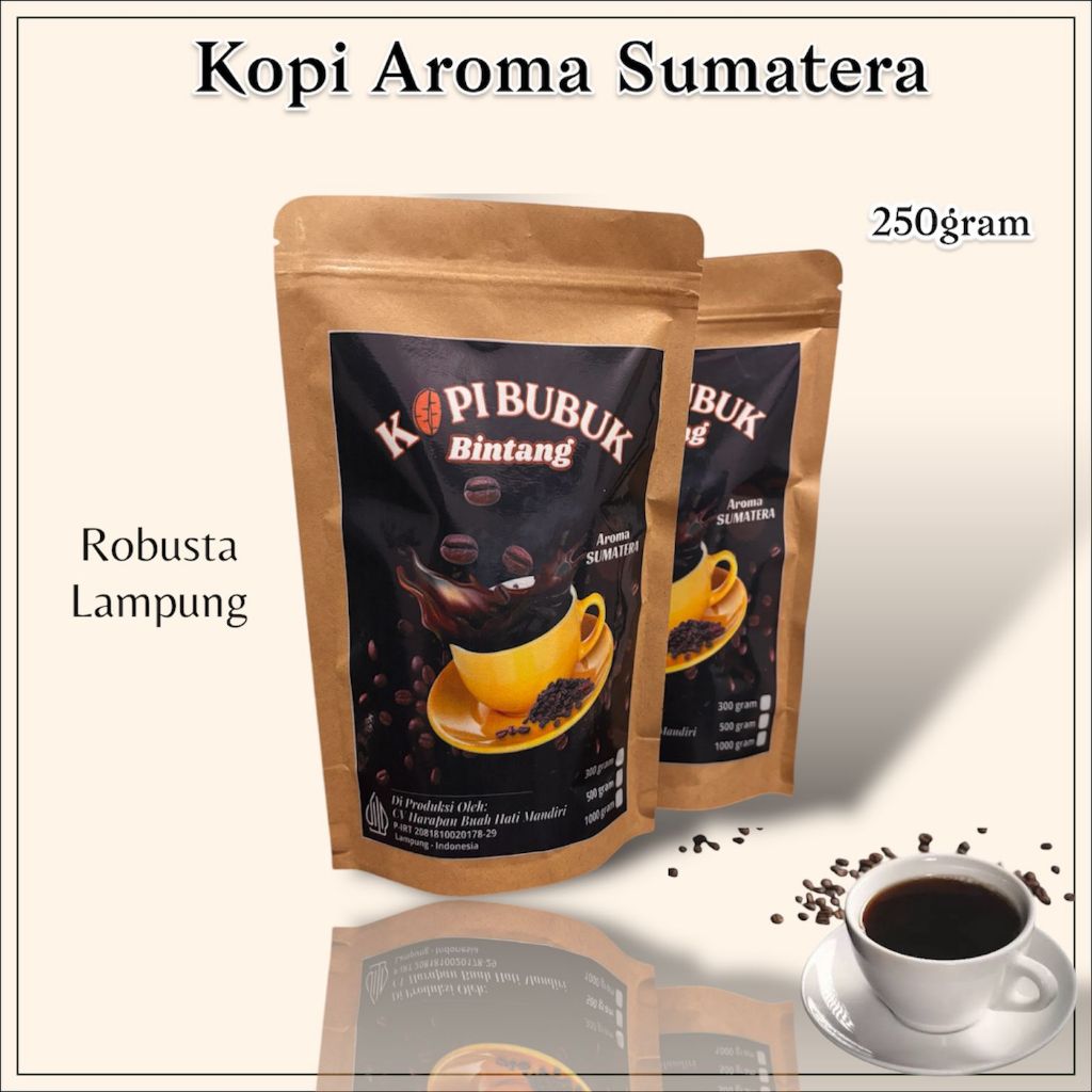 Jual Kopi Hitam Robusta Aroma Sumatera 250gram | Shopee Indonesia