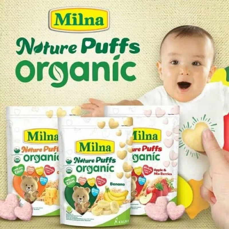 Jual MILNA Nature Puff Organic Pouch - Snack MPASI Finger Food Sehat ...