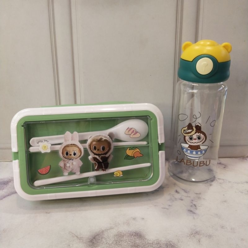 Jual TEMPAT MAKAN SET LABUBU TEMPAT MAKAN SEKAT 2 BOTOL MINUM SEDOTAN KARAKTER LABUBU | Shopee ...