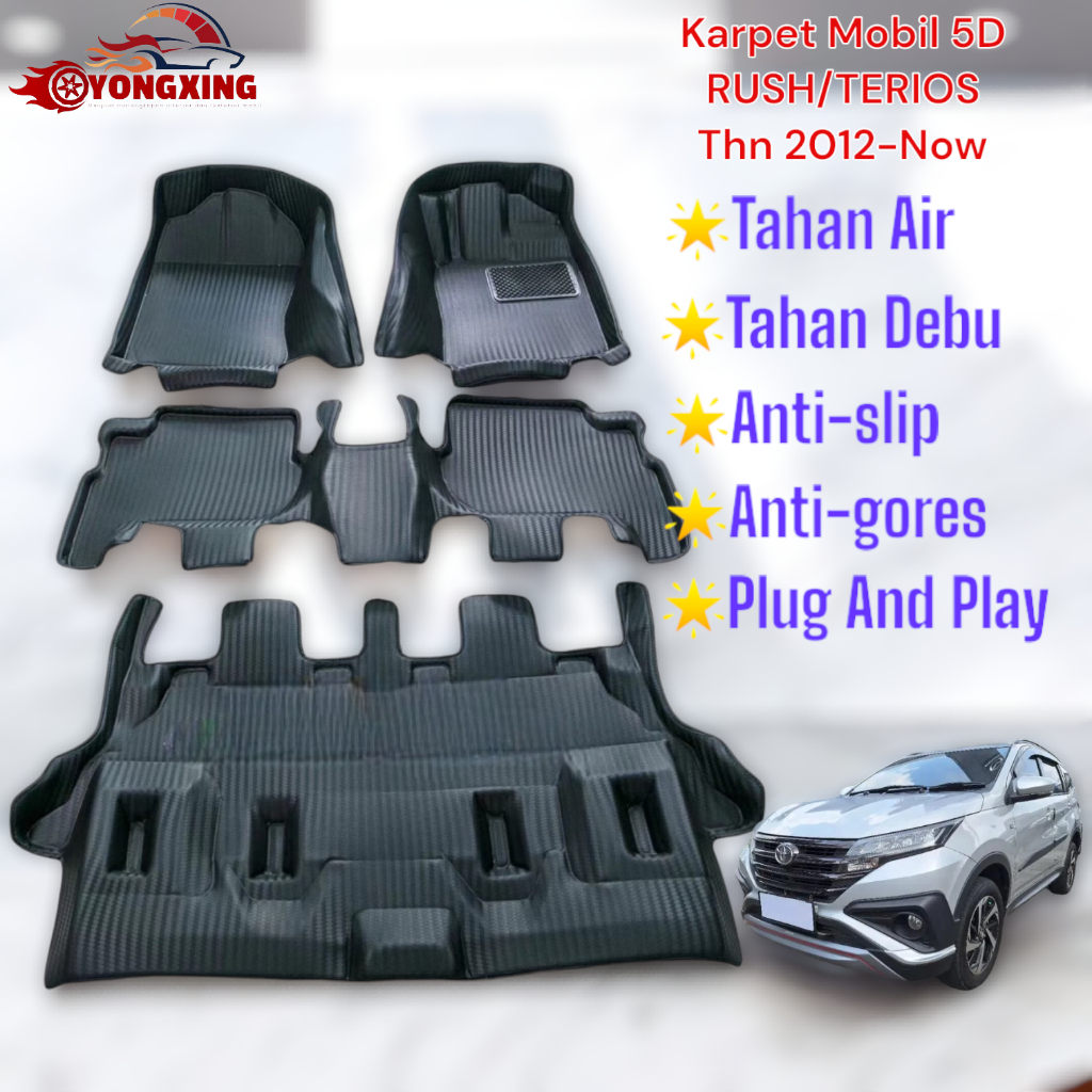 Jual Karpet Mobil 5D All New Rush/Terios 13-25 / Karpet Mobil ...