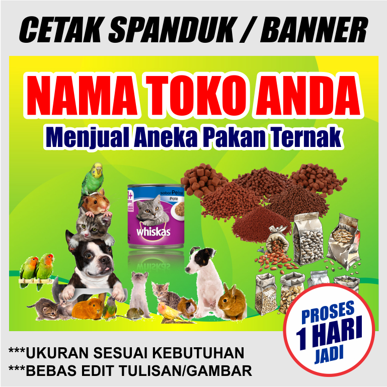 Jual spanduk banner jualan pakan ternak cetak benner toko pakan ternak ...