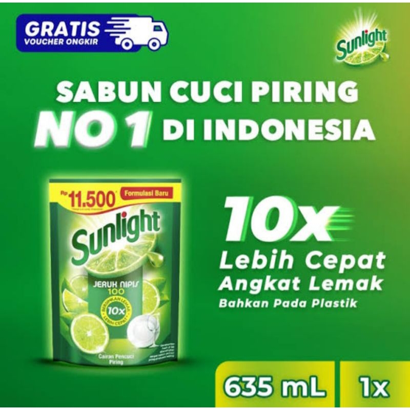 Jual Sunlight 635 ml dengan 100 jeruk nipis | Shopee Indonesia