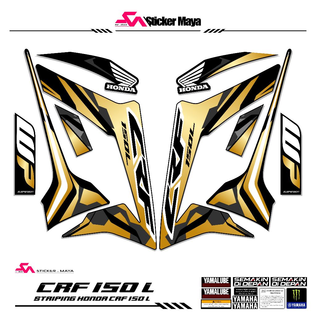 Jual STRIPING CRF 150 L / MTF X1 / STICKER CRF 150L / CRF 150 L ...