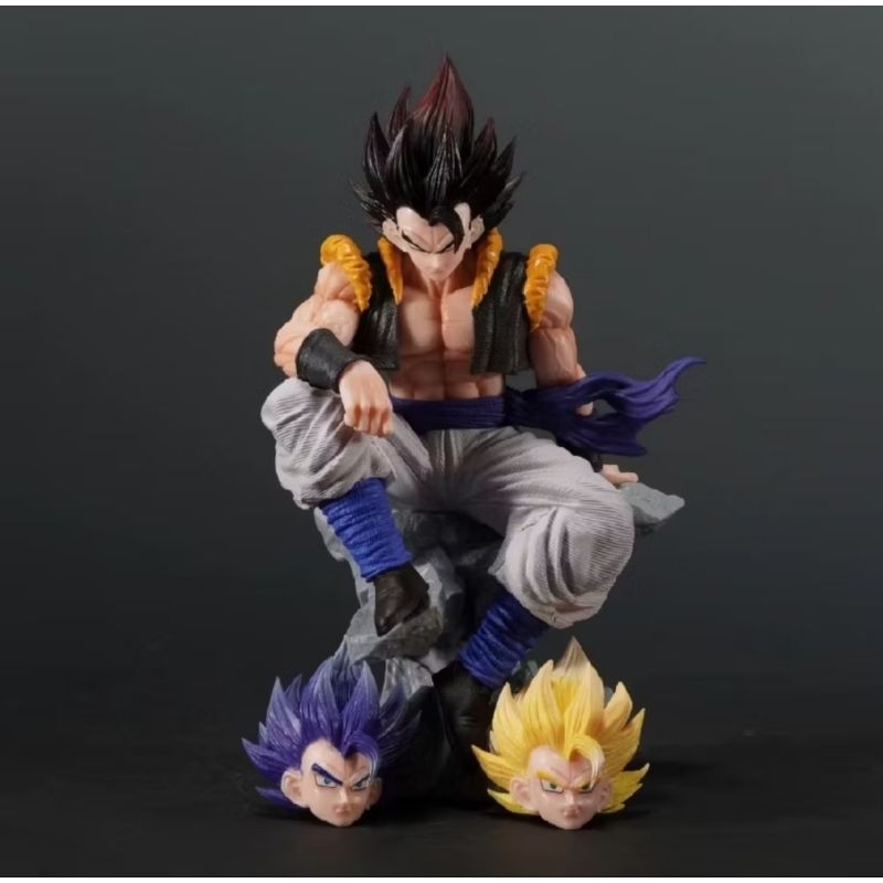 Jual Action Figure Dragon Ball Gogeta Sitting Pose 3 Head | Shopee ...