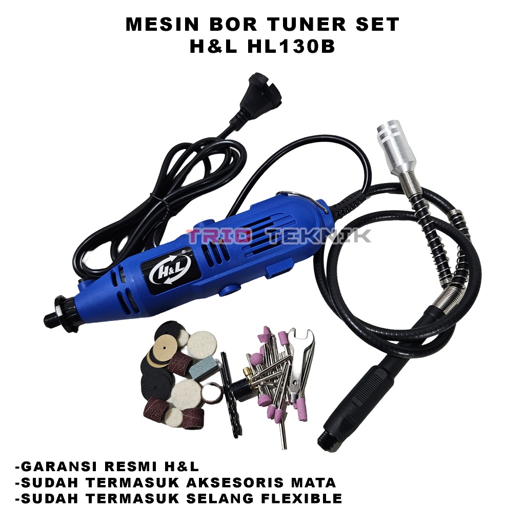 Jual Mesin Bor Tuner Porting H&L HL130B - Mini Grinder Set Multifungsi ...
