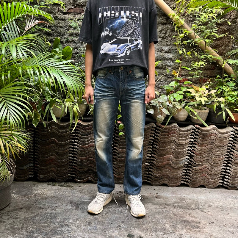 Jual Jeans Padding Navy Produce | Shopee Indonesia