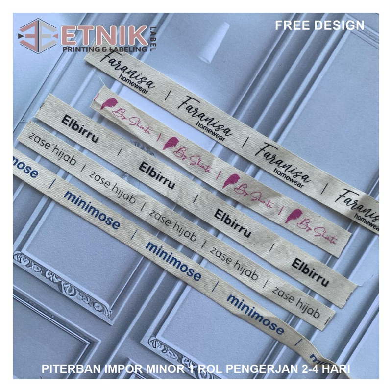 Jual PITERBAN IMPORT 15 METER/label katun/label custom/label baju anak ...